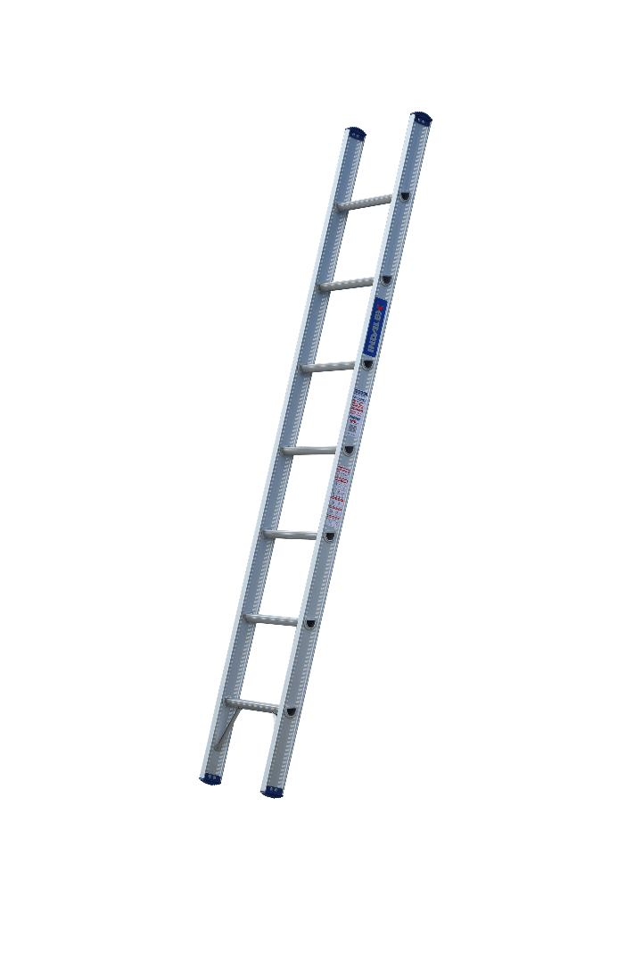 INDALEX 8ft (2.4m) Industrial Aluminium 180KG Pro Series Single Ladder ...